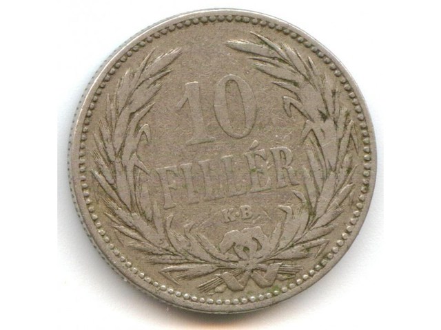 Madjarska 10 filera 1892