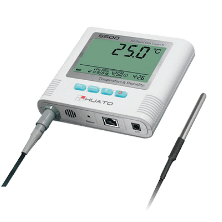 Datalogger za temperaturu i vlažnost sa eksternim pojedinačnim temperaturnim senzorom Huato S500-ET-RJ45