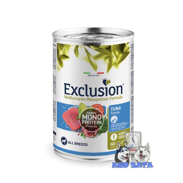 Exclusion Monoproteinska Konzerva Za Pse, Tuna 400g