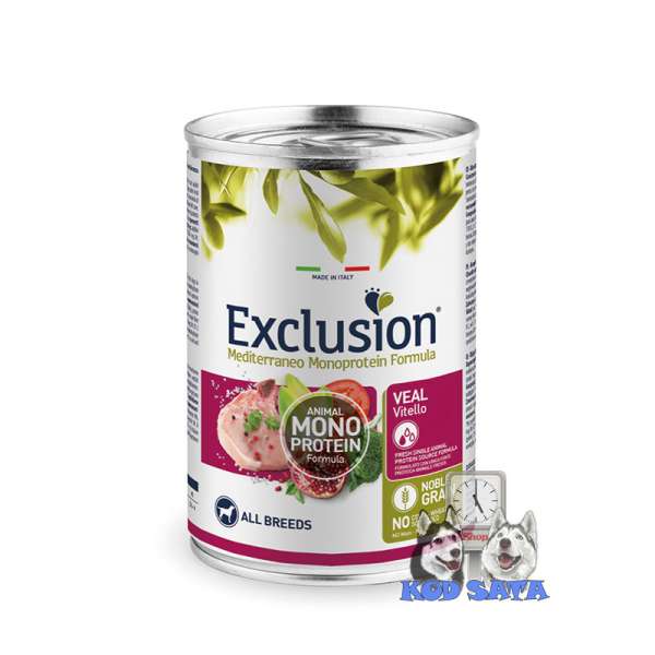 Exclusion Monoproteinska Konzerva Za Pse, Teletina 400g