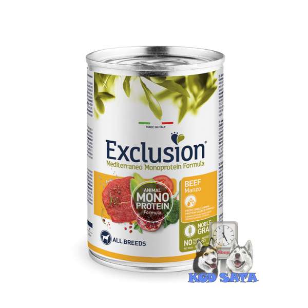 Exclusion Monoproteinska Konzerva Za Pse, Govedina 400g