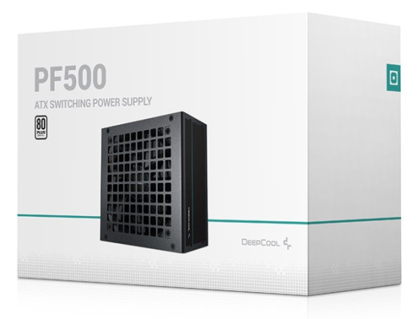 DeepCool PF500 Napajanje 80PLUS 500W 1x 20+4pin, 2x 4pin, 1x PCI-E(6+2)x2, 1x EPS 8pin(4+4), 120mm