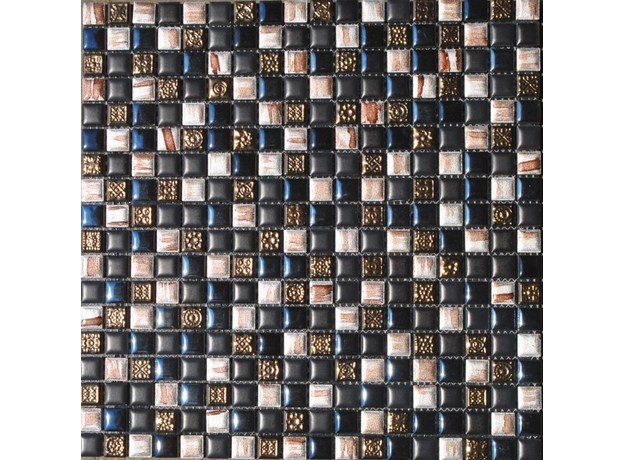 Stakleni Mozaik Crno/Zlatni A2 30x30cm