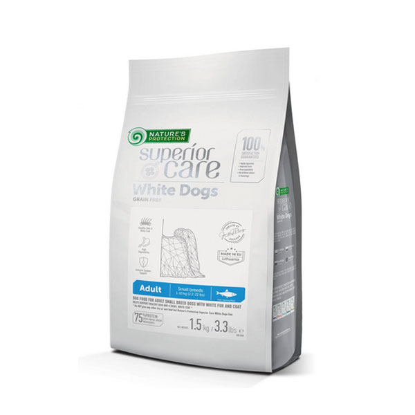Hrana za pse sa belim krznom Superior Care 10kg Haringa small Natures Protection NP751413
