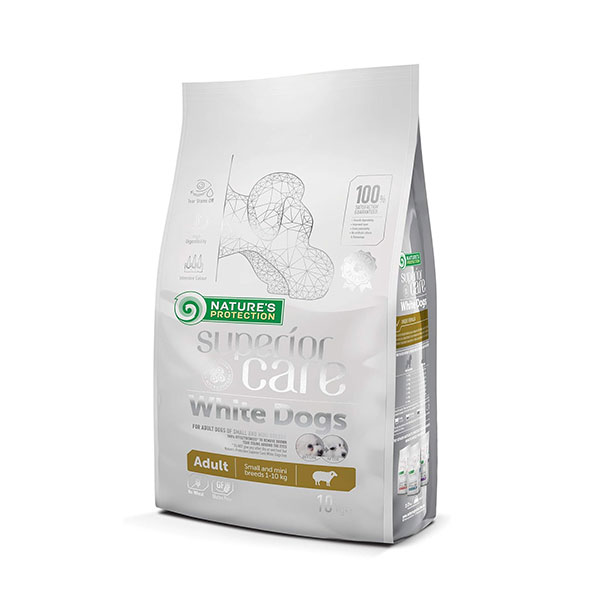 Hrana za pse sa belim krznom Superior Care 10kg Jagnjetina small Natures Protection NP751407