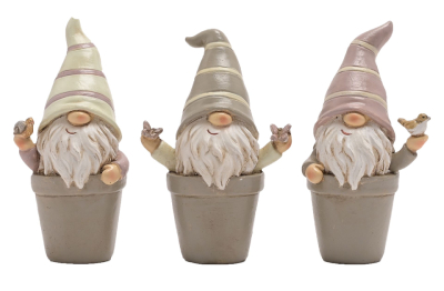 Figure set 3 - Country Living Minni Potted Gonks