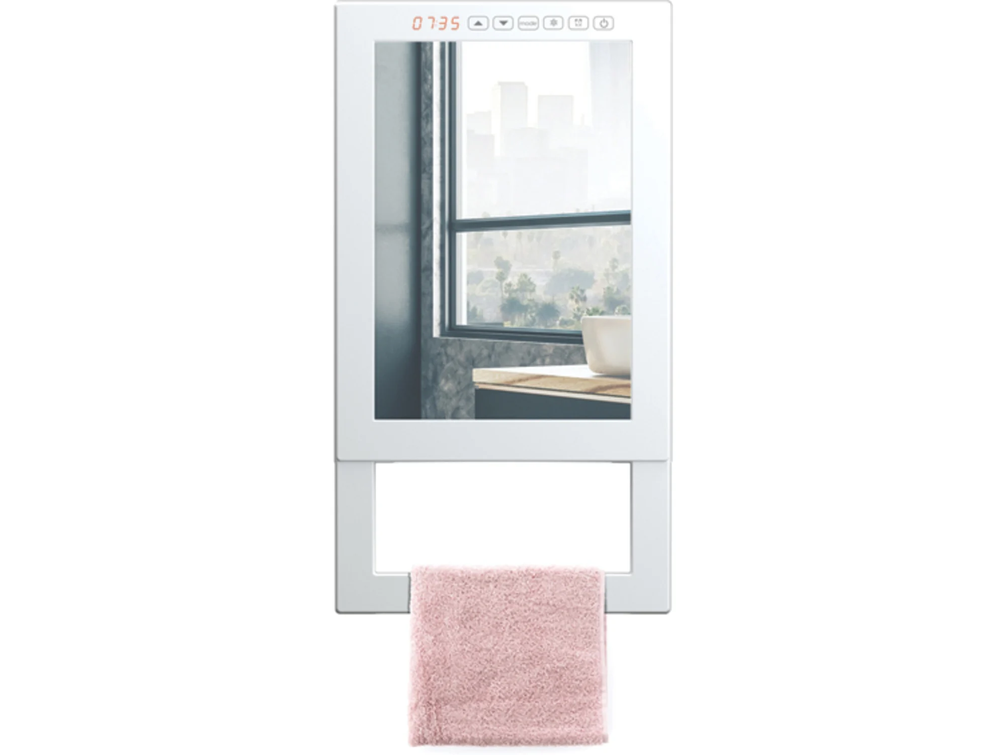 Radialight Digitalna zidna grejalica za kupatilo sa ogledalom Quadro Visio