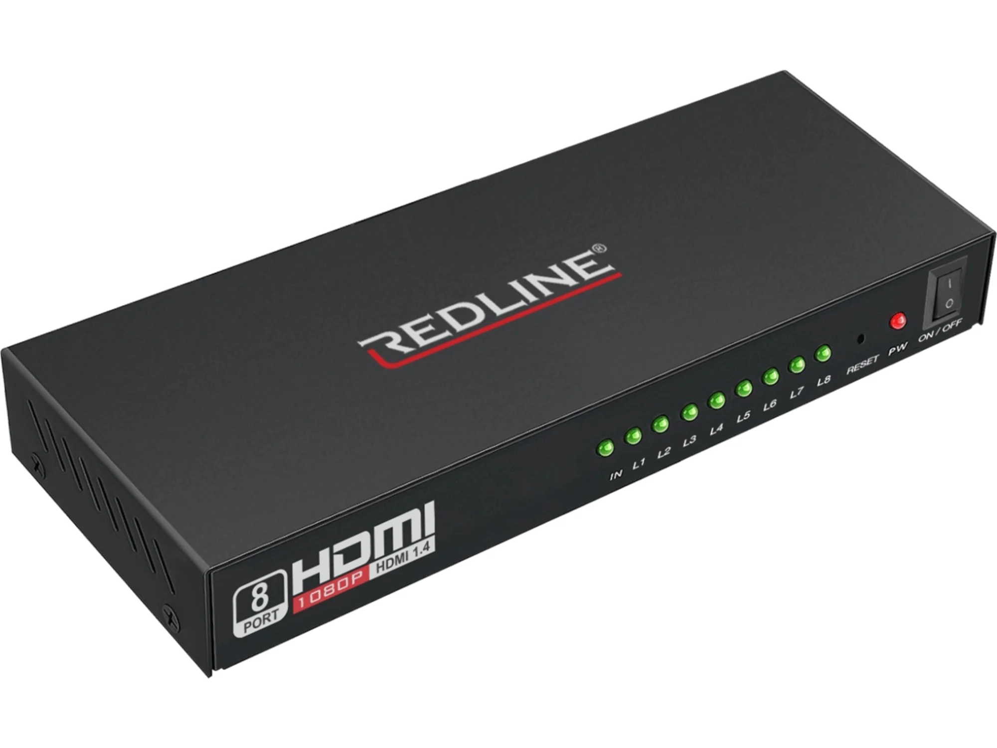 Redline HDMI razdjelnik 1 ulaz - 8 izlaza HS-8000