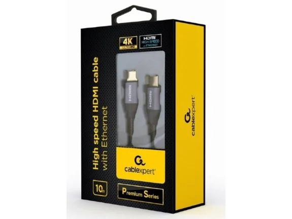 Gembird HDMI kabl, High speed, ethernet support 3D/4K TV Premium Series 10m blister CCBP-HDMI-10M