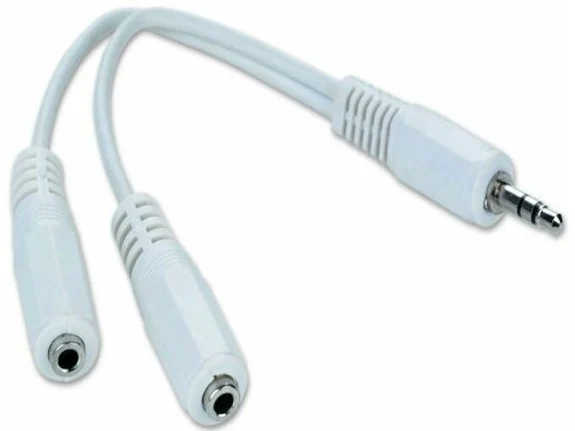 Gembird Audio splitter kabl CCA-415W 3.5mm stereo plug to 2X3.5mm stereo socket 10cm