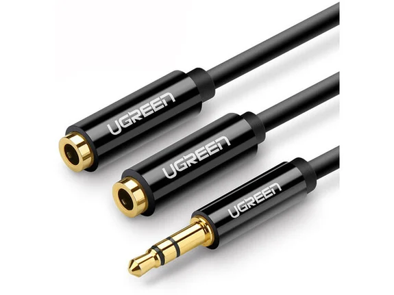 Ugreen AUX M na 2xAUX F kabl 25cm AV134