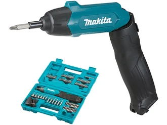 Makita Akumulatorski odvijač + 80-delni set pribora DF001DW