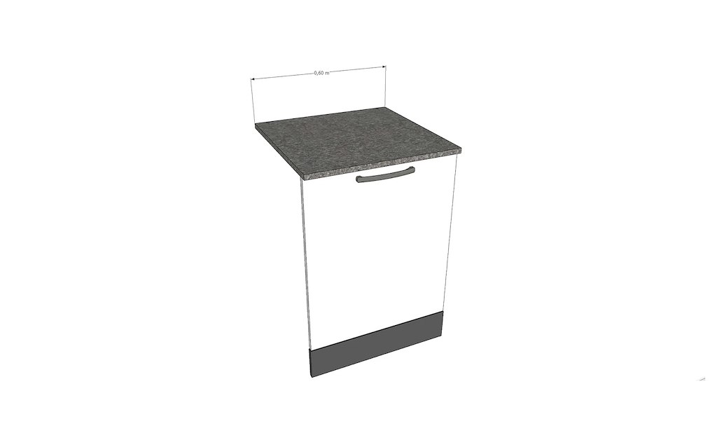 Nika komplet za sudomašinu 60cm antracit/sivi