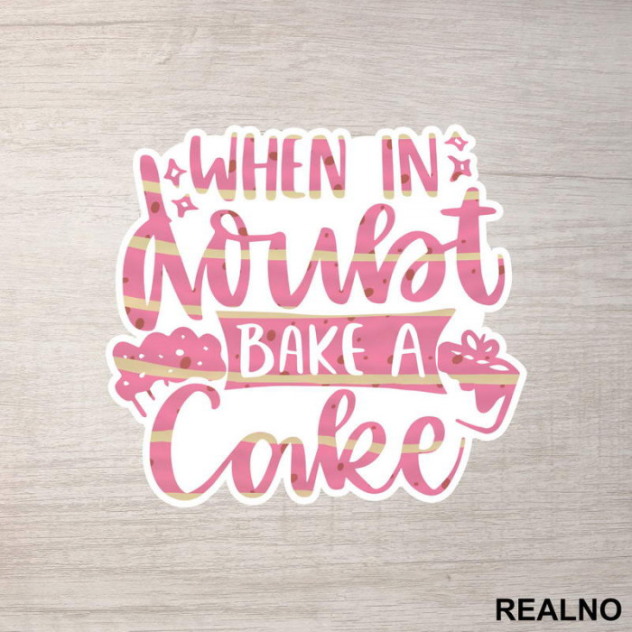 BAKE A CAKE - FOOD - HRANA - NALEPNICA