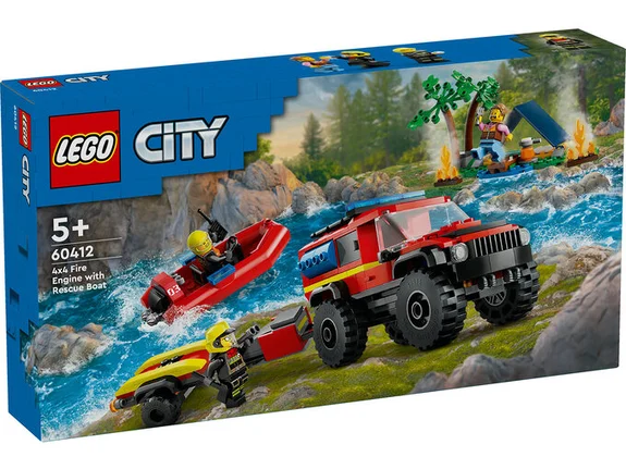 Lego Vatrogasni kamion 4x4 s čamcem za spasavanje 60412