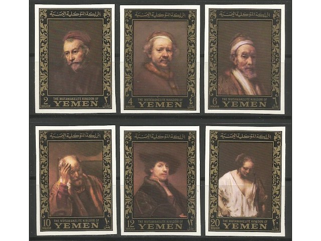 Jemen,Umetnost-H.R.Rembrant 1967.,gold,nezupčana,