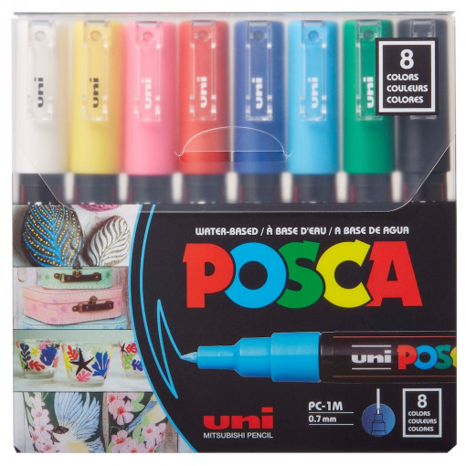 UNI set PC-1M Posca/0.7mm 1/8 OSNOVNE BOJE