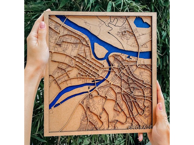 3D mapa grada `Beograd` (Braon, Novo)