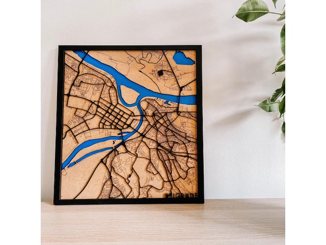3D mapa grada `Beograd` (Crna, Novo)