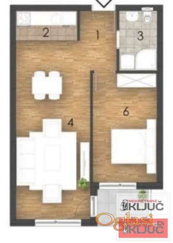 SOMBORSKI BULEVAR, 52 m2, Dvosoban sa pdv