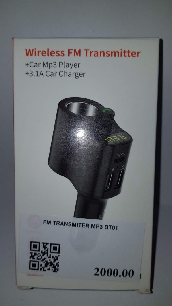 FM transmiter sa USB punjačem Tip C i Bluetooth 4