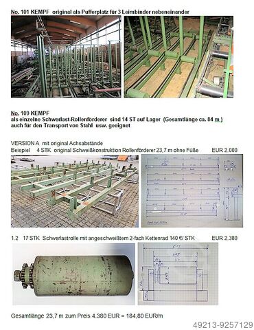 Heavy Duty Roller Conveyor
JOEMA Schwerlast Rollenförderer