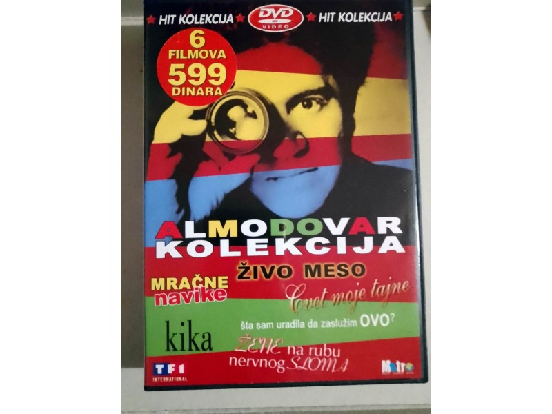 ALMODOVAR kolekcija 3 DVD 6 FILMOVA NOVO!