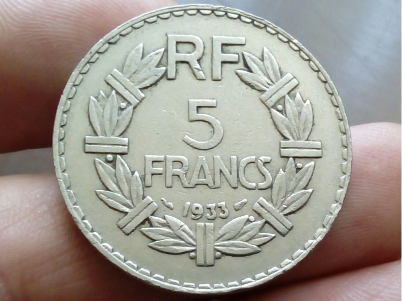 Francuska, 5 franaka 1933