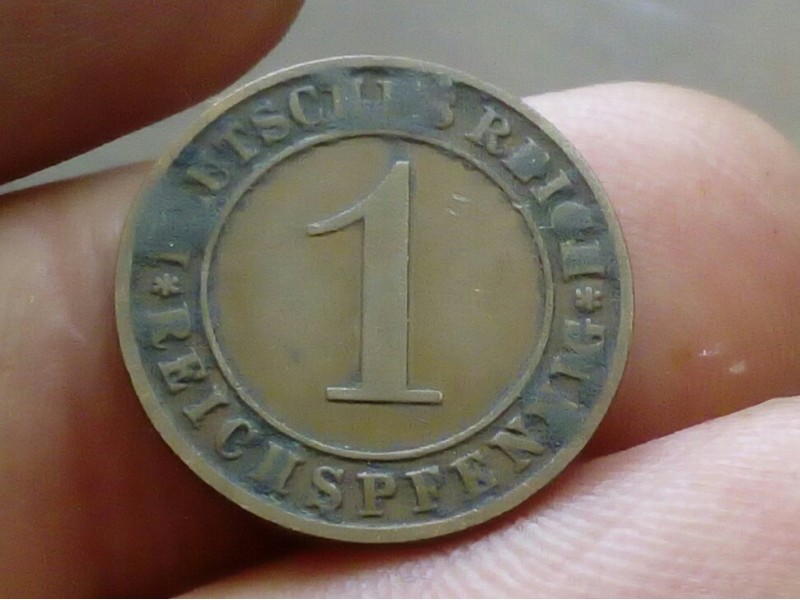 Nemacka, 1 pfennig 1927 A