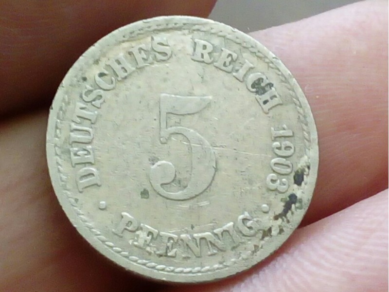 Nemacka, 5 pfennig 1903 A