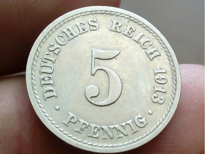 Nemacka, 5 pfennig 1913 A