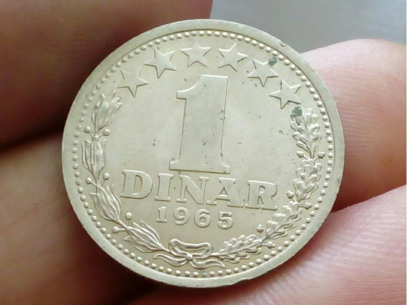 SFRJ, 1 dinar 1965