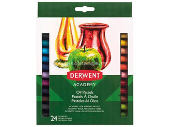 DERWENT Boje uljane (uljani pastel) 24 boje karton Academy Derwent 2301953 blister
