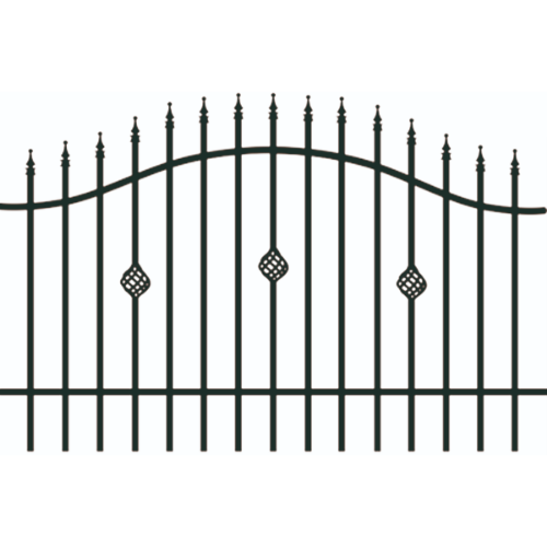 Polbram Mia metalna ograda panel 2,00x1,30-1,50m