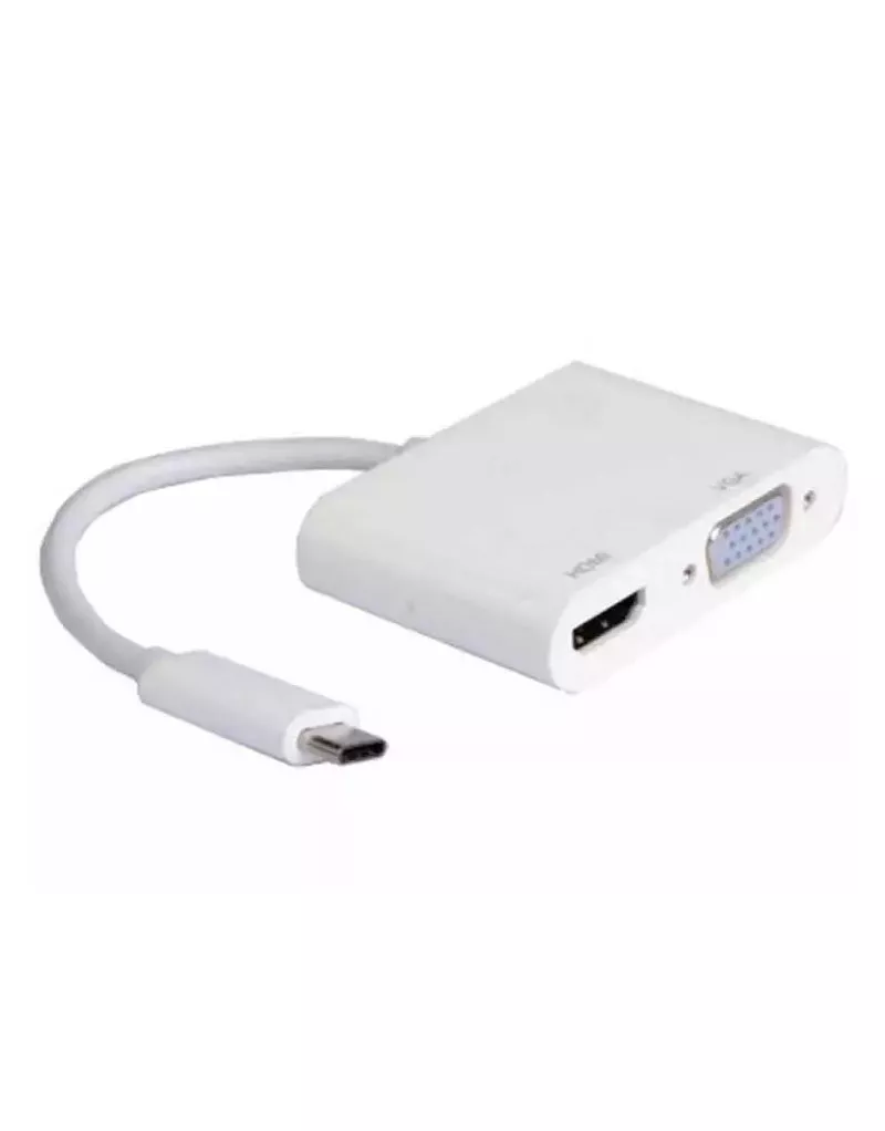 Adapter USB 3.1 Tip C - HDMI+VGA m/f