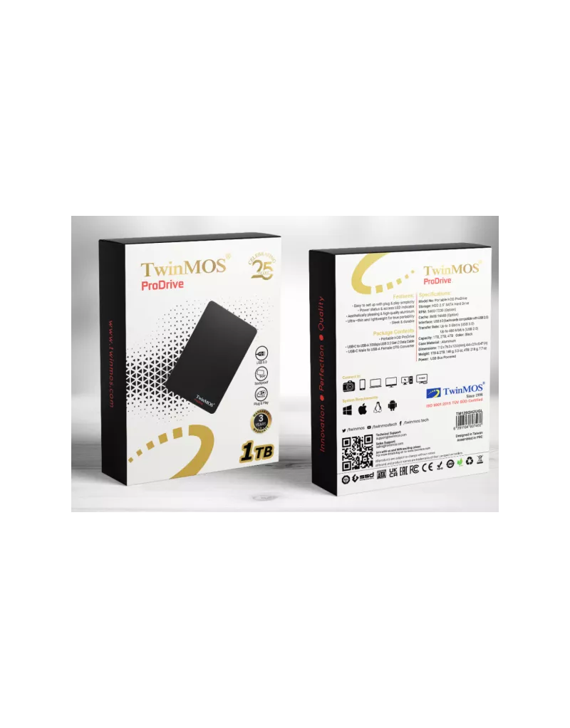 HDD E2.5" TwinMOS 1TB USB3.0 TM1000GPD
