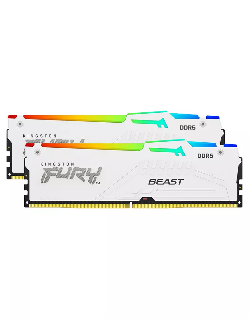 KINGSTON DIMM DDR5 64GB (2x32GB kit) 5600MT/s KF556C36BWEAK2-64 Fury Beast RGB White Expo