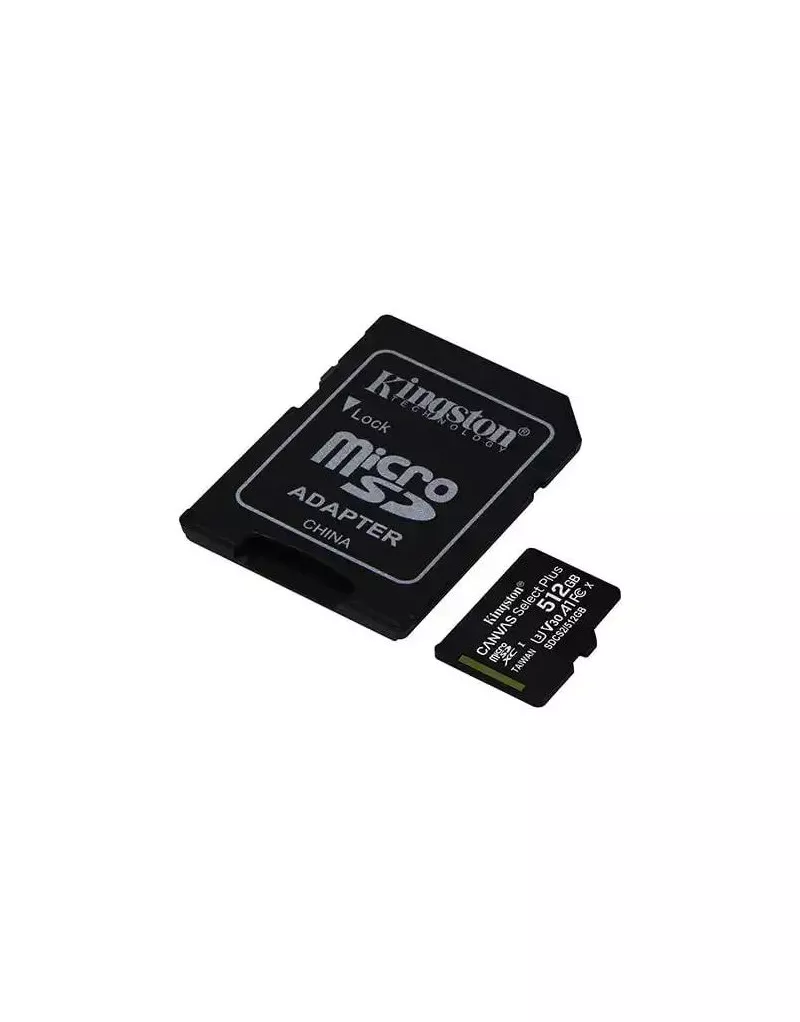 Micro SD Card 512GB Kingston + Adapter Class 10 SDCS2/512GB