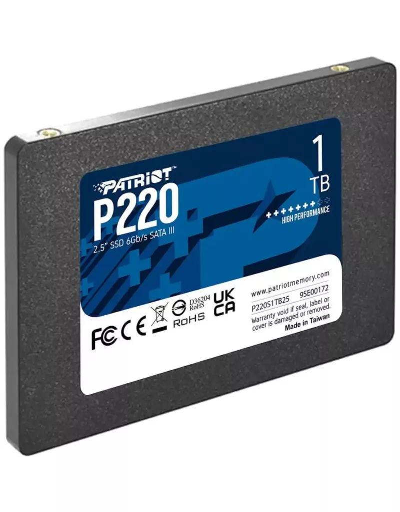 SSD 2.5 SATA3 1TB Patriot P220 550MBs/500MBs P220S1TB25