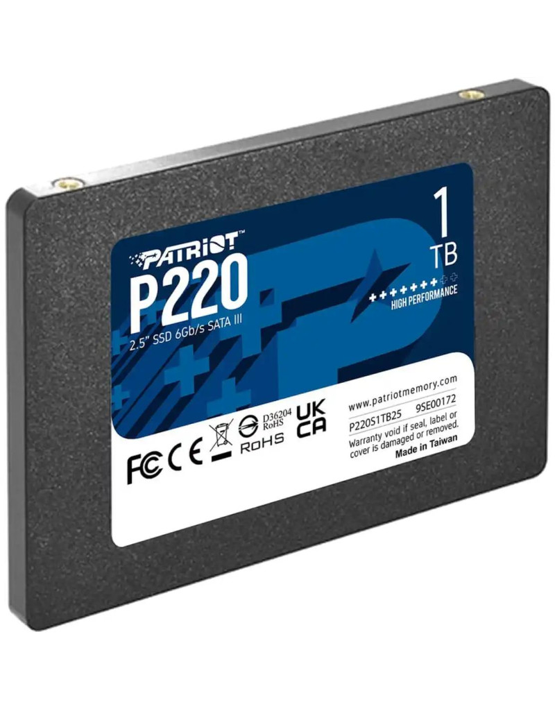 SSD 2.5 SATA3 1TB Patriot P220 550MBs/500MBs P220S1TB25