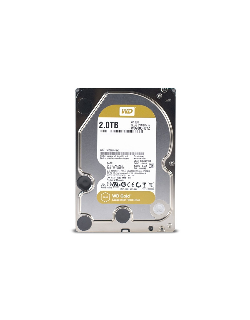 HDD WD 2TB 7200rpm 128MB WD2005FBYZ Gold