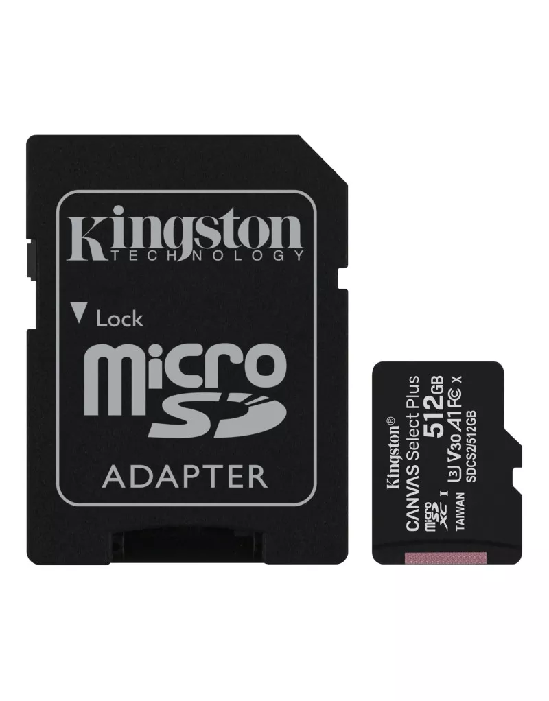 KINGSTON Memorijska kartica A1 MicroSDXC 512GB 100R class 10 SDCS2/512GB + adapter