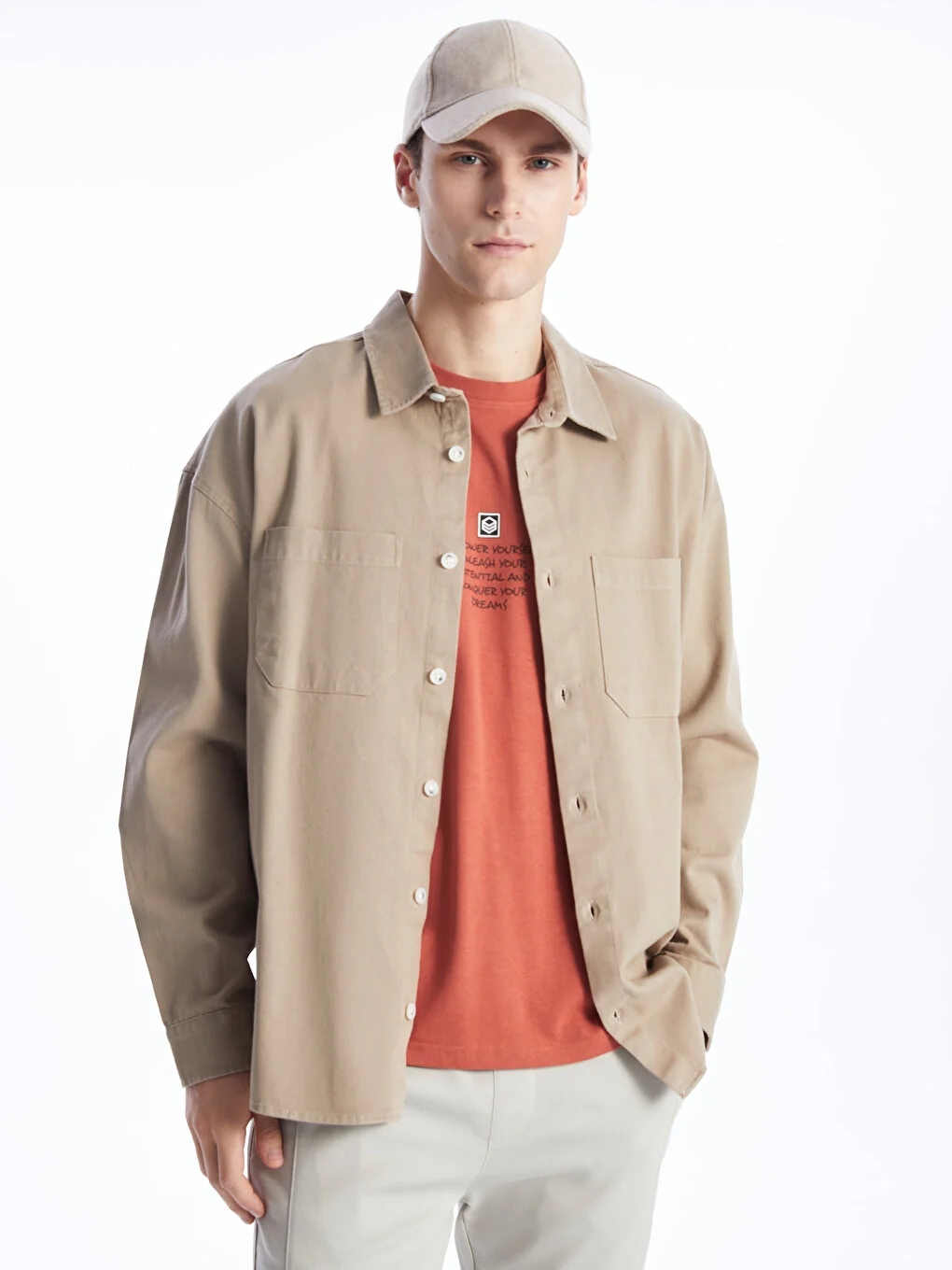 XSIDE Muška košulja-jakna udobnog kroja dugih rukava