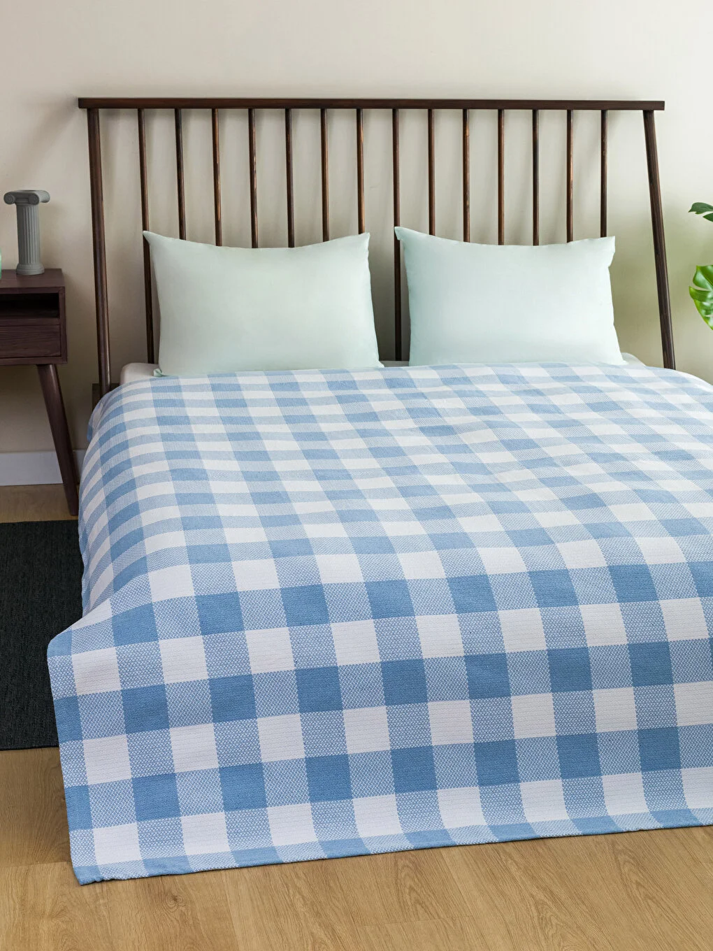 LCW HOME PLAVA Prekrivač za bračni krevet