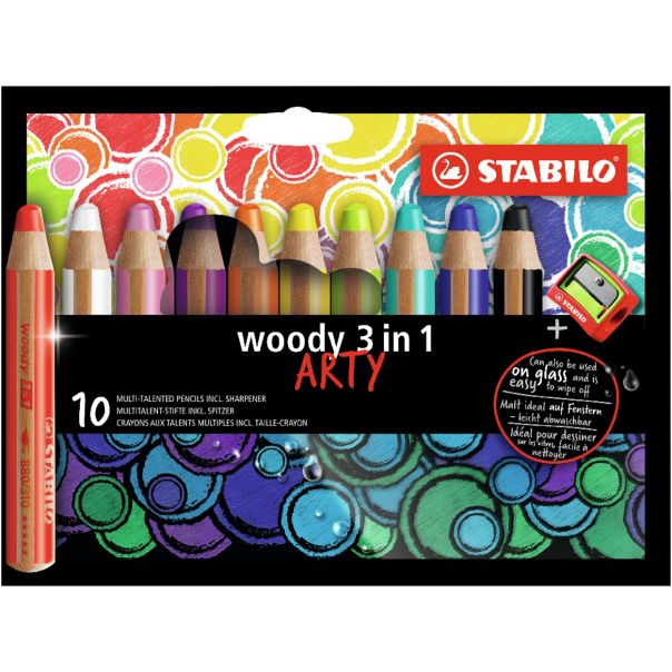 STABILO Drvene bojice Woody Arty 3u1, set 1/10