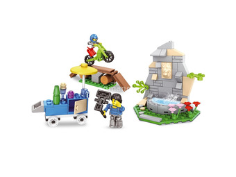 AlleBlox Igračka Kocke Kampovanje-Izvor vode i motocikl 172pcs 830149-P