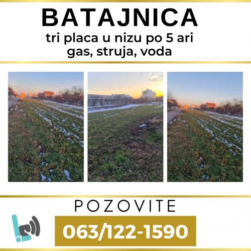 Batajnica, tri placa u nizu po 5 ari