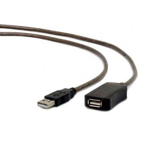 UAE-01-5M Gembird USB 2.0 active extension cable, black color, bulk package, 5m