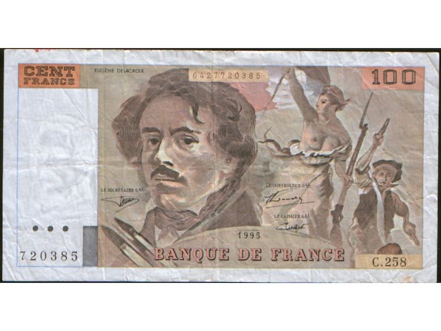 Francuska 100 Francs 1995. VF.