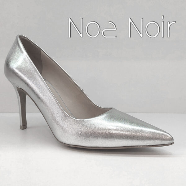 “NOA NOIR” kožna srebrna salonka